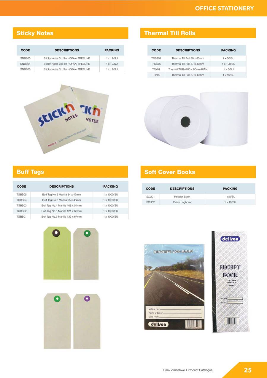 Our Products – Rank Zimbabwe